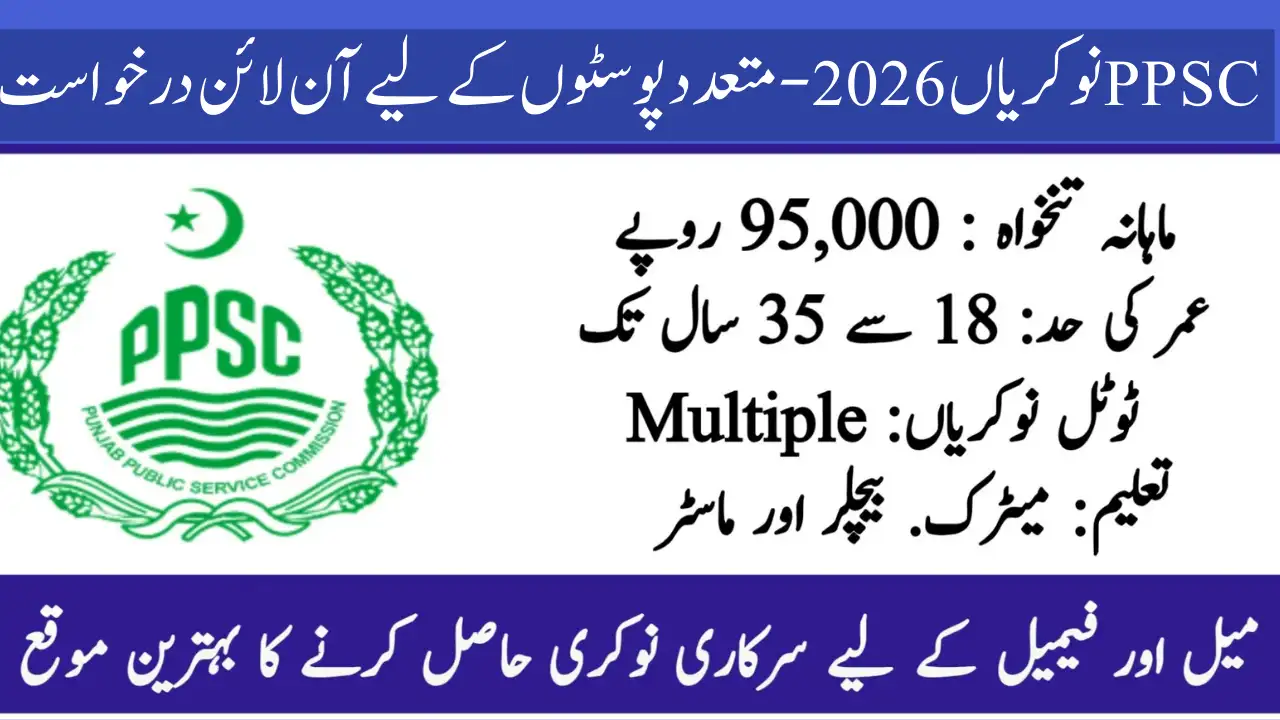 PPSC Jobs 2026 – Apply Online for Multiple BS-16 to BS-20 Posts